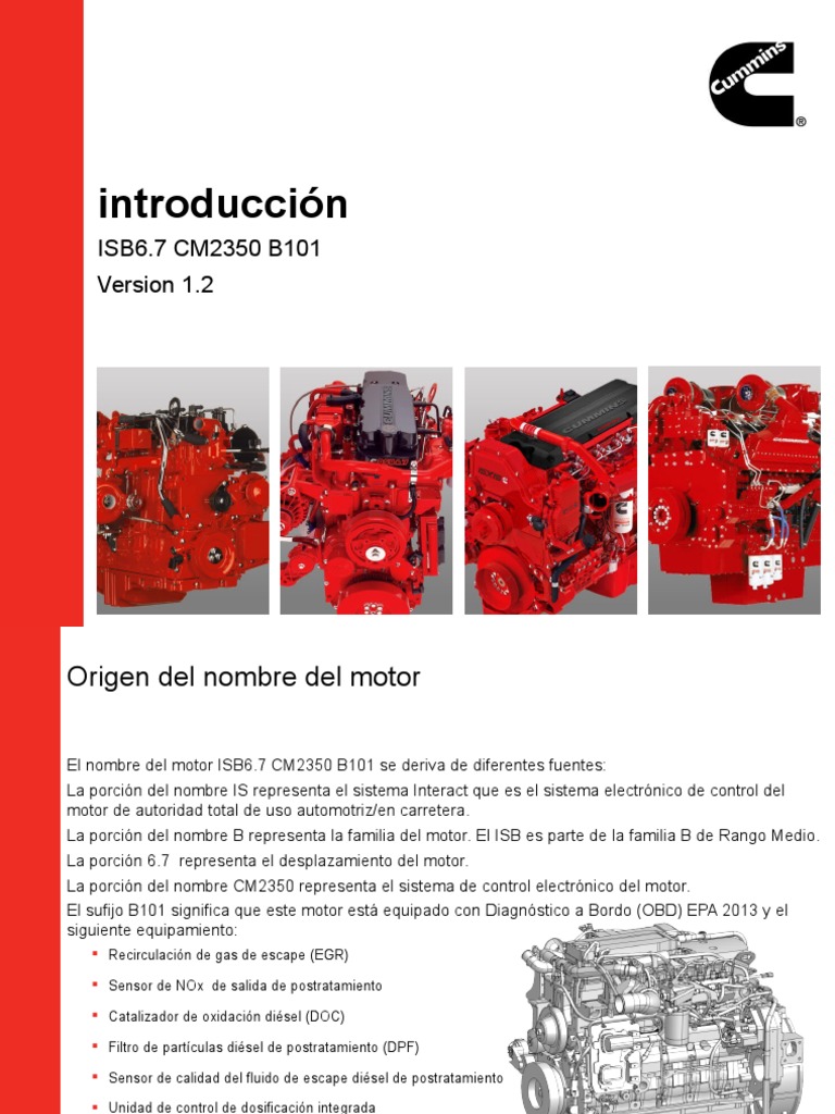 1 - Introducción - ISB6.7 CM2350 B101 | PDF | Vehículos | Tecnología de ...