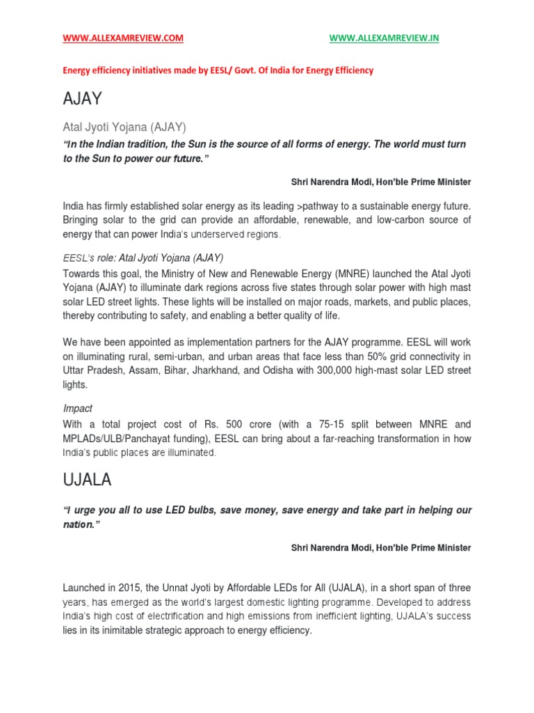 Atal Jyoti Yojana (AJAY) | PDF