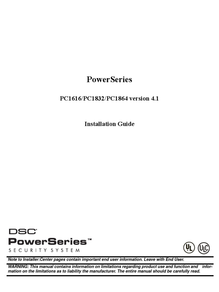 DSC Power Series 1616 1832 1864 Iman | PDF | Electrical Wiring ...