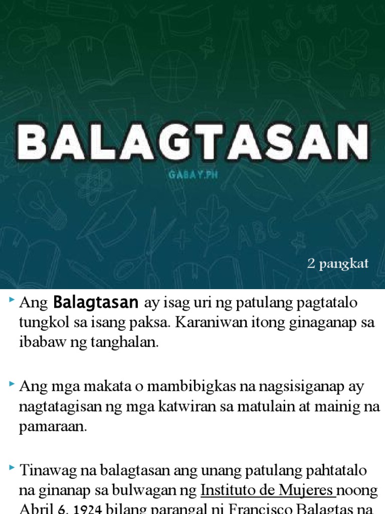 Elemento NG Balagtasan | PDF