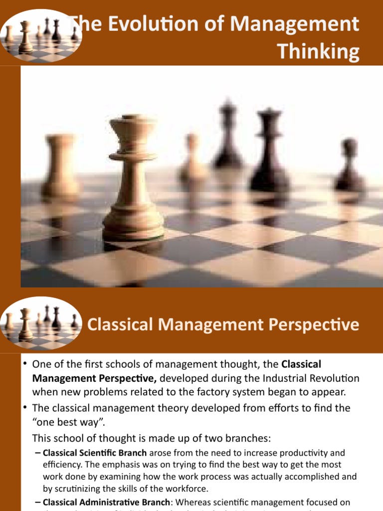 The Evolution of Management Thinking: Prof. Nitin Bolinjkar 1 | PDF ...