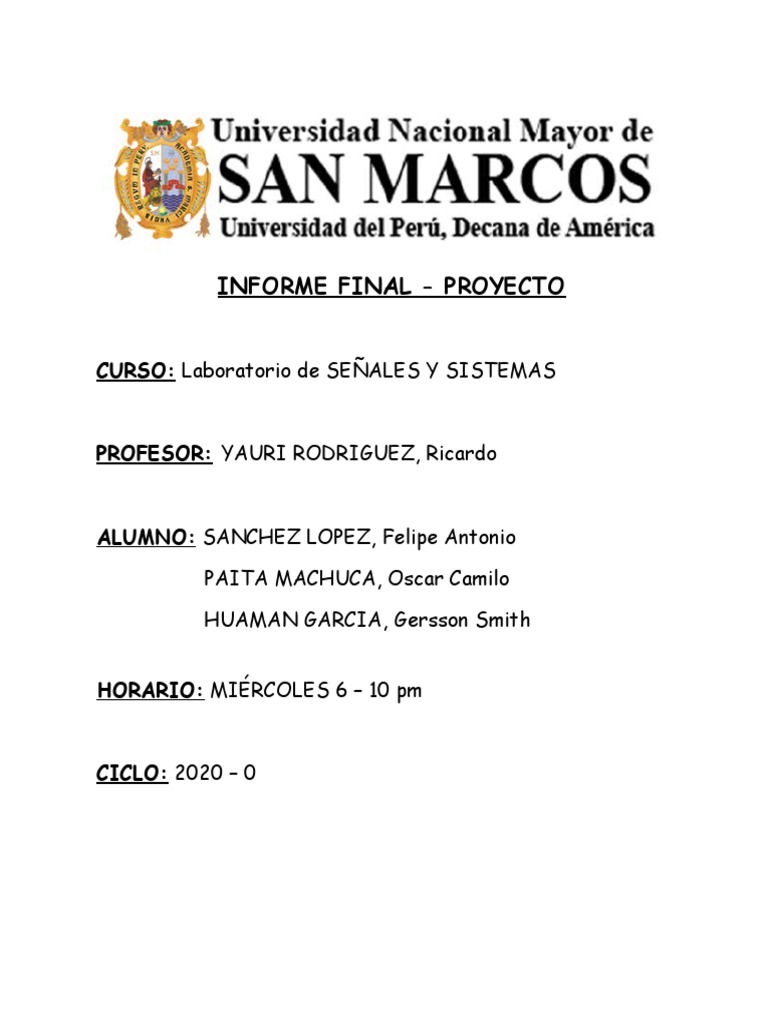 Informe Final | PDF | Arduino | Microcontrolador