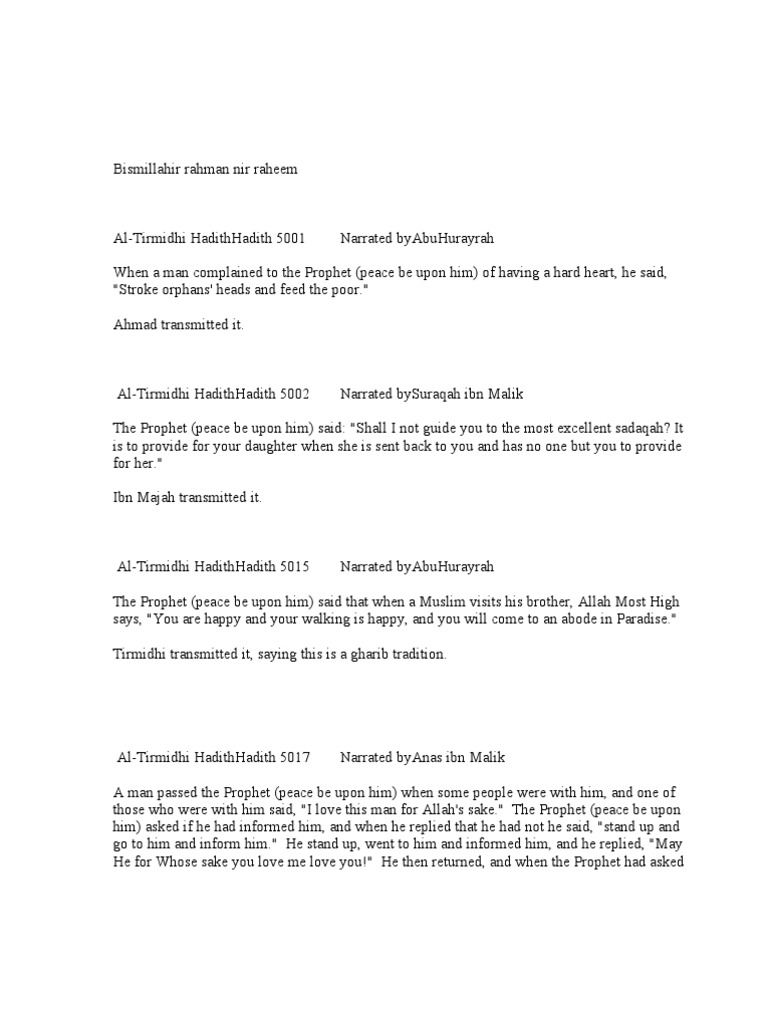 Tirmidhi | PDF | Prophets And Messengers In Islam | Muhammad