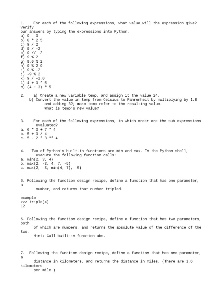 Python Assignment Download Free Pdf Parameter Computer Programming Subroutine