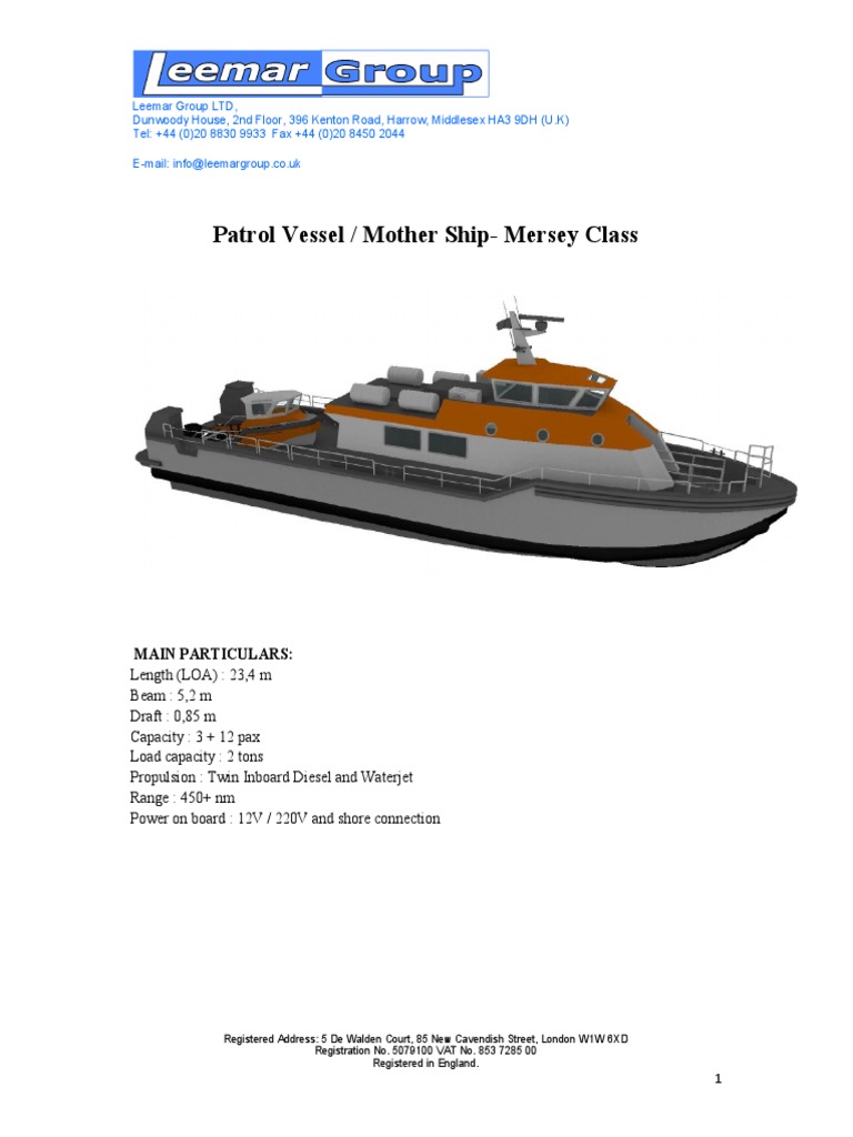 Patrol Vessel / Mother Ship-Mersey Class | PDF | Deck (Ship) | Marine ...