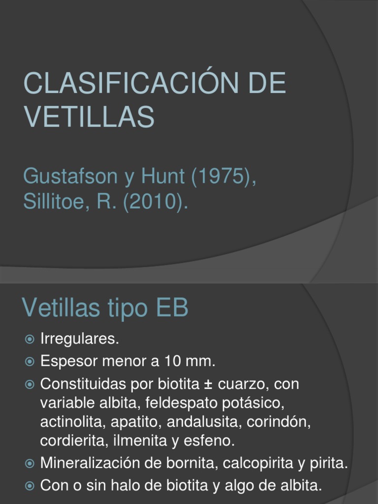 Vetillas | PDF | Minerales | Mineralogía
