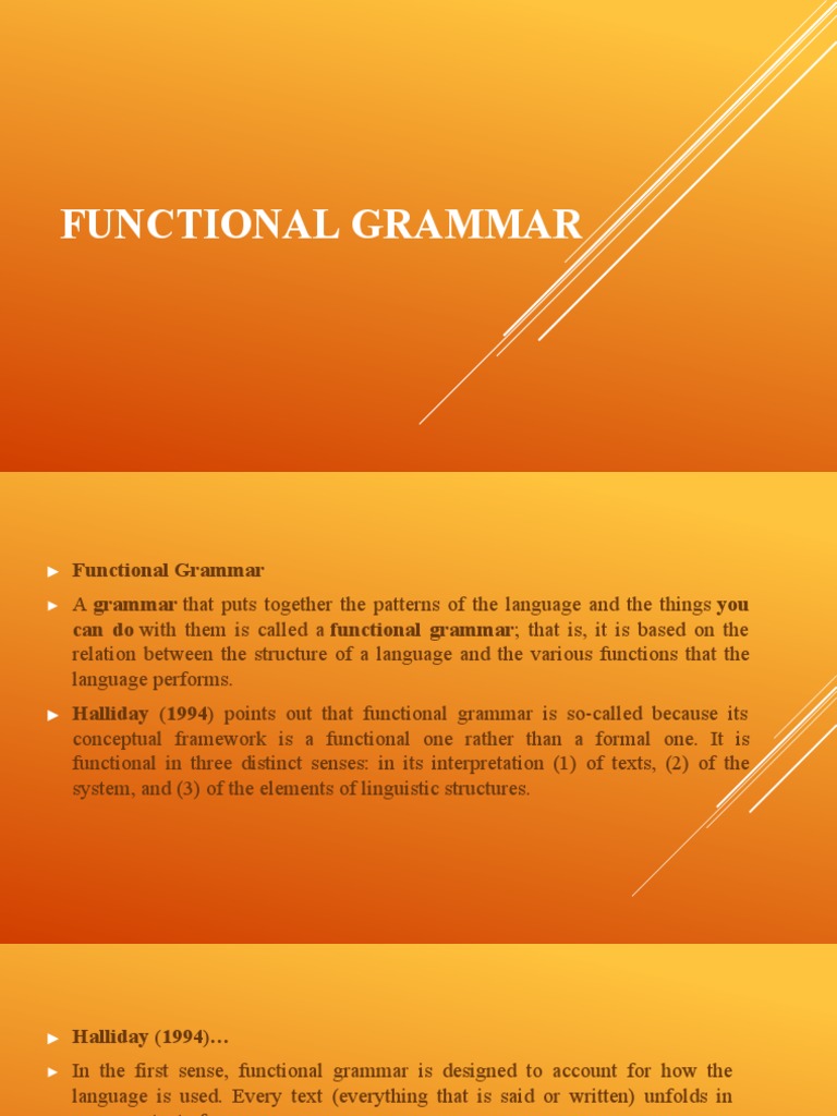 Functional Grammar | PDF | Symbols | Syntax