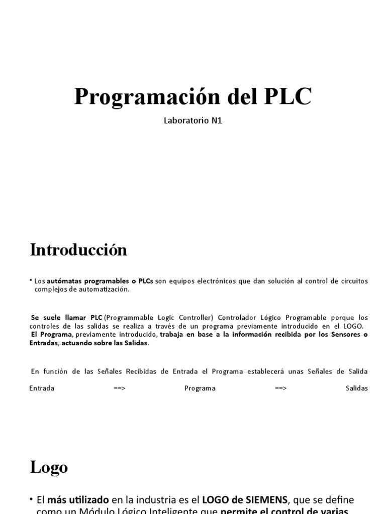 Programación del PLC | PDF | Puerta lógica | Controlador lógico programable