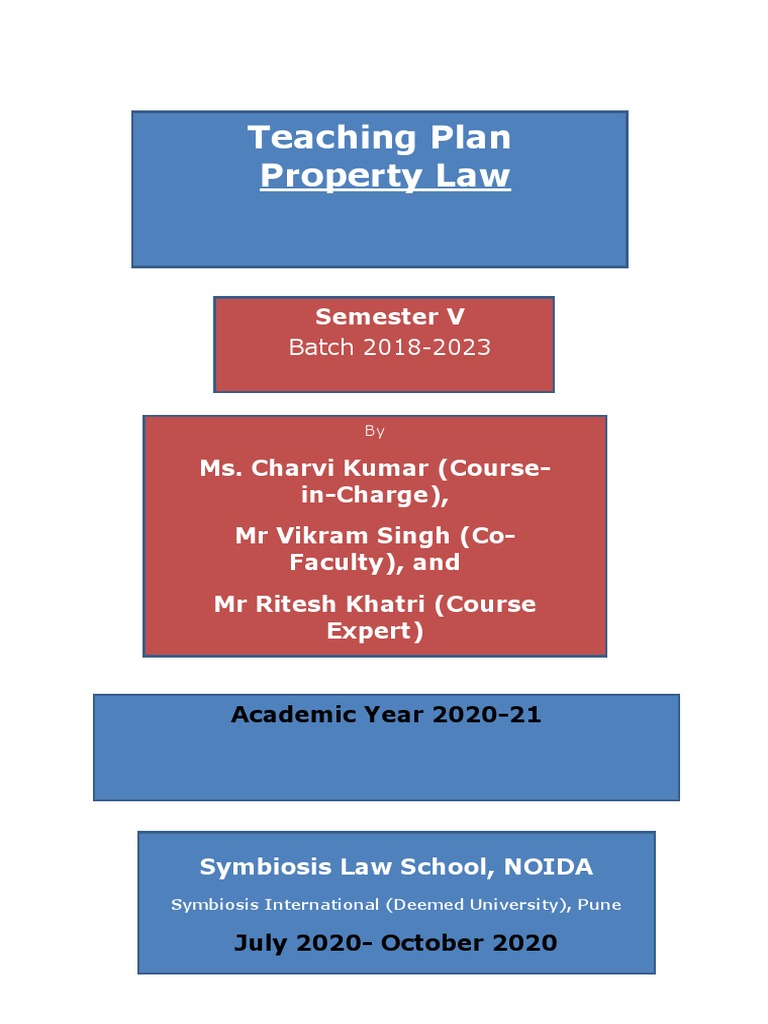TP - Property Law - July-October 2020 | PDF | Property | Lease