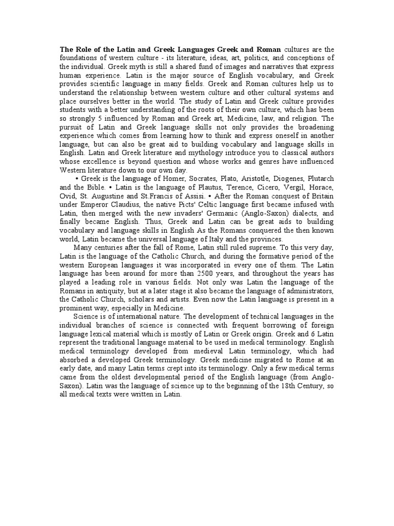 Introduction To Latin Language Course | PDF | Latin | Consonant