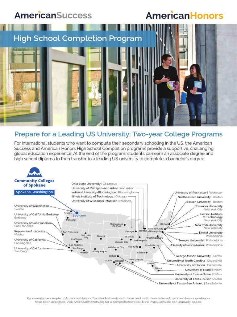 High School Completion Program: Prepare For A Leading US University ...