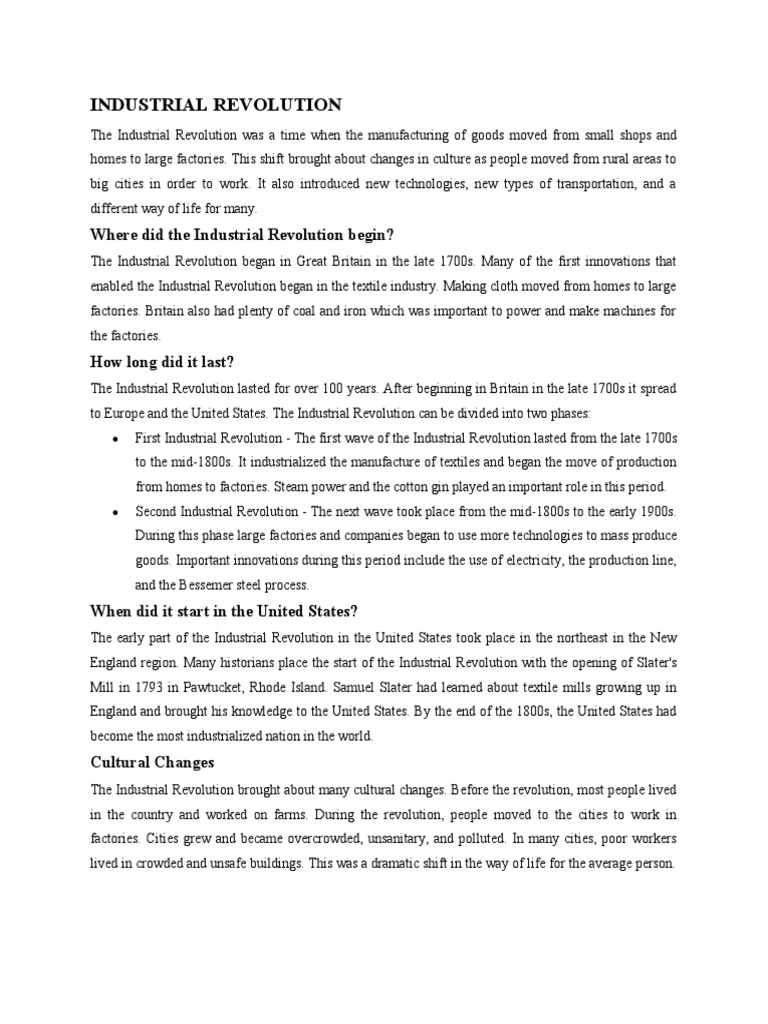 Industrial Revolution 2nd | PDF | Industrial Revolution | Capitalism