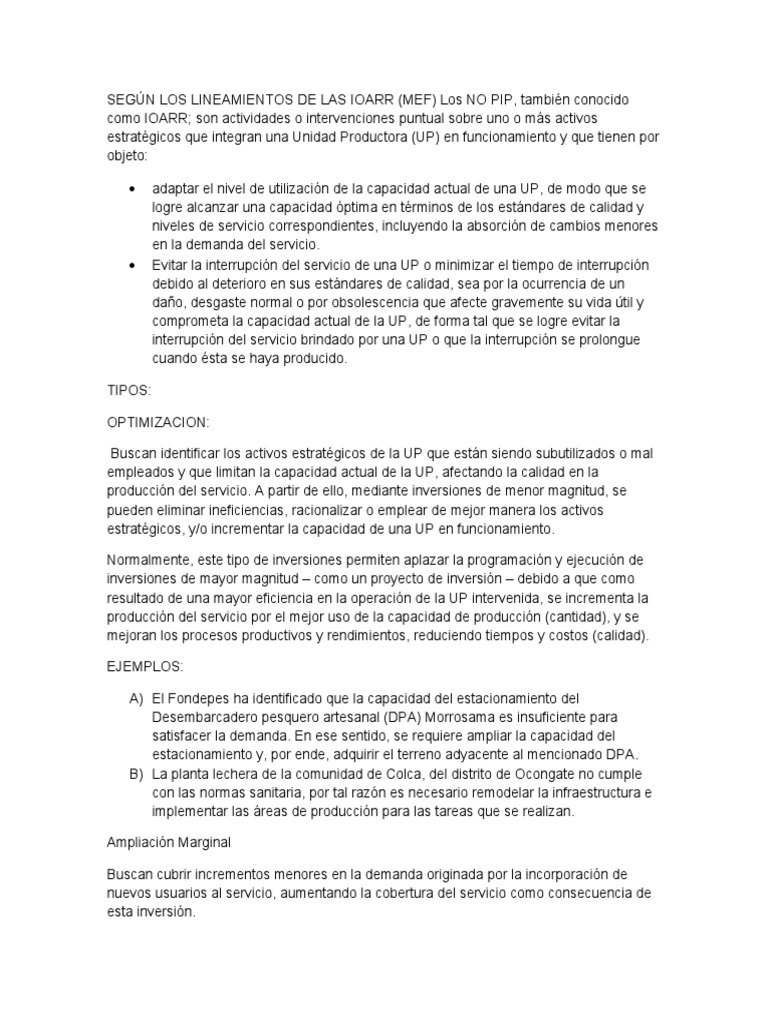 Según Los Lineamientos de Las Ioarr | PDF | Mercado (economía ...