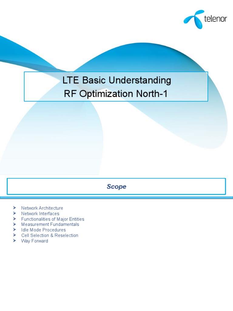 LTE Basic Understanding RF Optimization North-1 | PDF ...