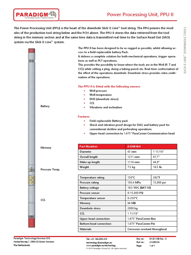 PTS DataSheet A1208104 Power Processing Unit PPU II | PDF | Applied And ...
