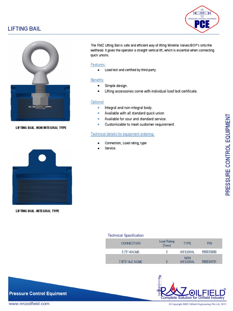 Wireline Valve Lifting Solutions | PDF