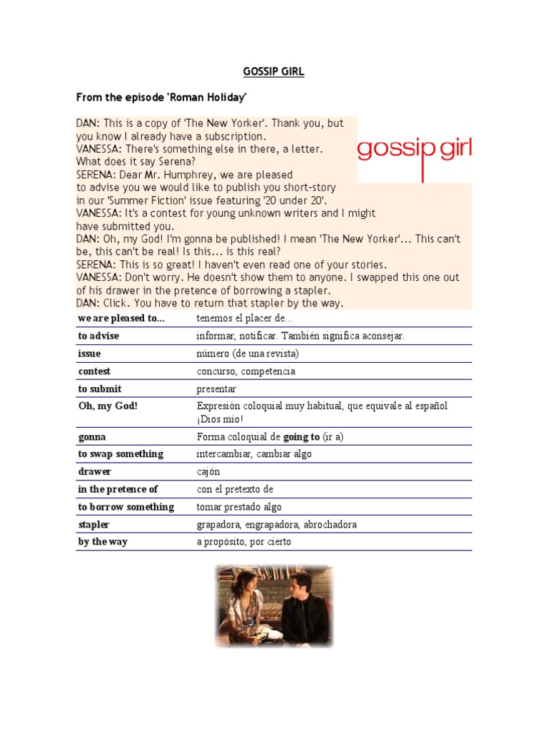 Gossip Girl | PDF | American Television Episodes | Gossip Girl