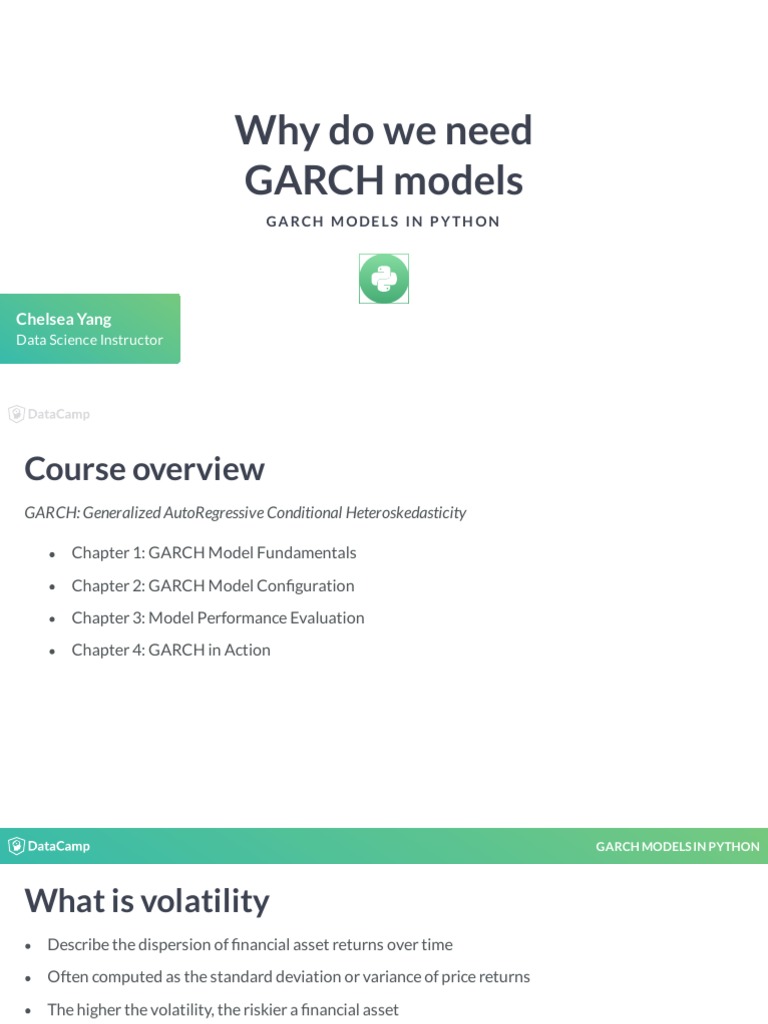 GARCH Models in Python 1 | PDF | Errors And Residuals | Regression Analysis