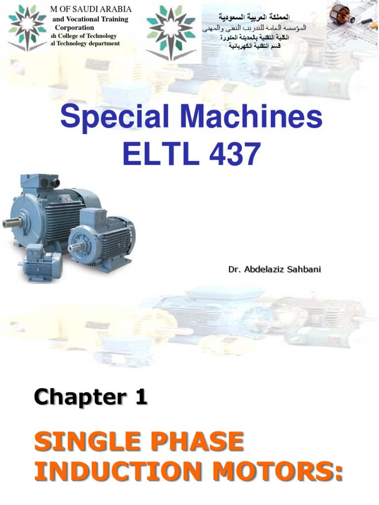Chap1 Special Machines | PDF | Electric Motor | Mechanical Engineering