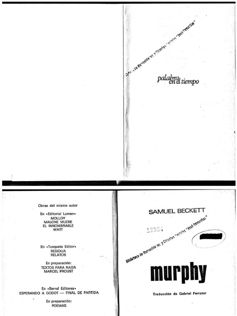 Beckett Samuel - Murphy PDF | PDF