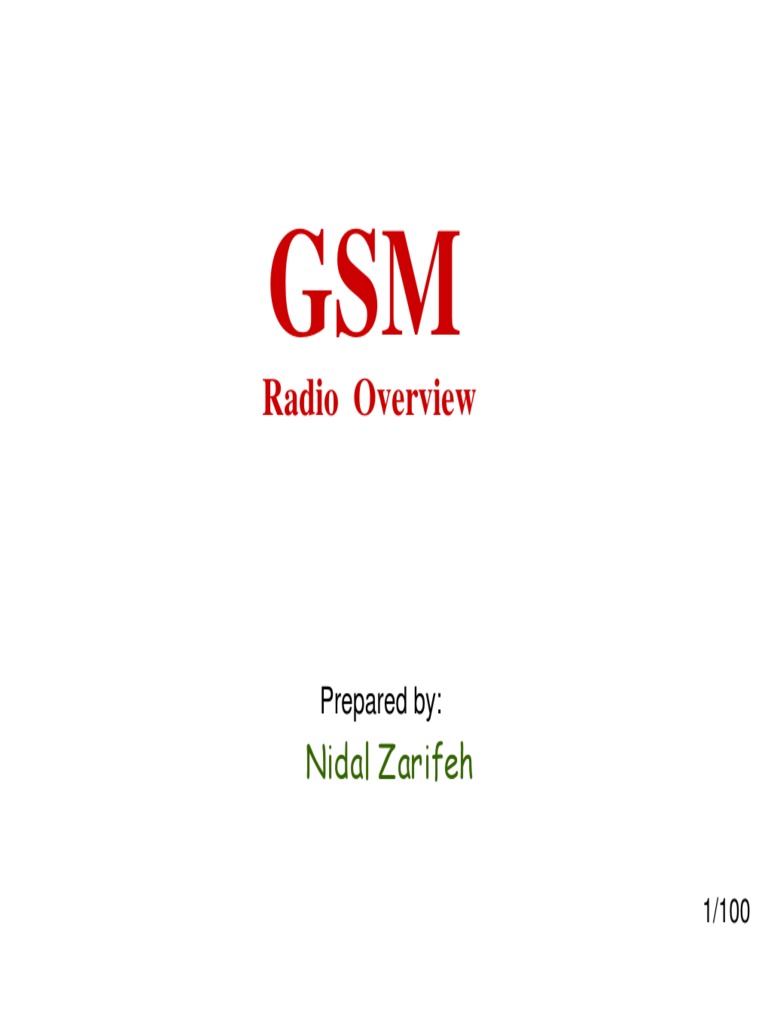 GSM Radio Overview | PDF | Channel Access Method | Telecommunications ...