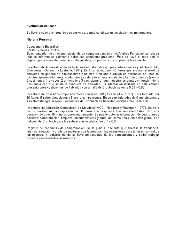 Identificación Del Paciente TOC 3 | PDF