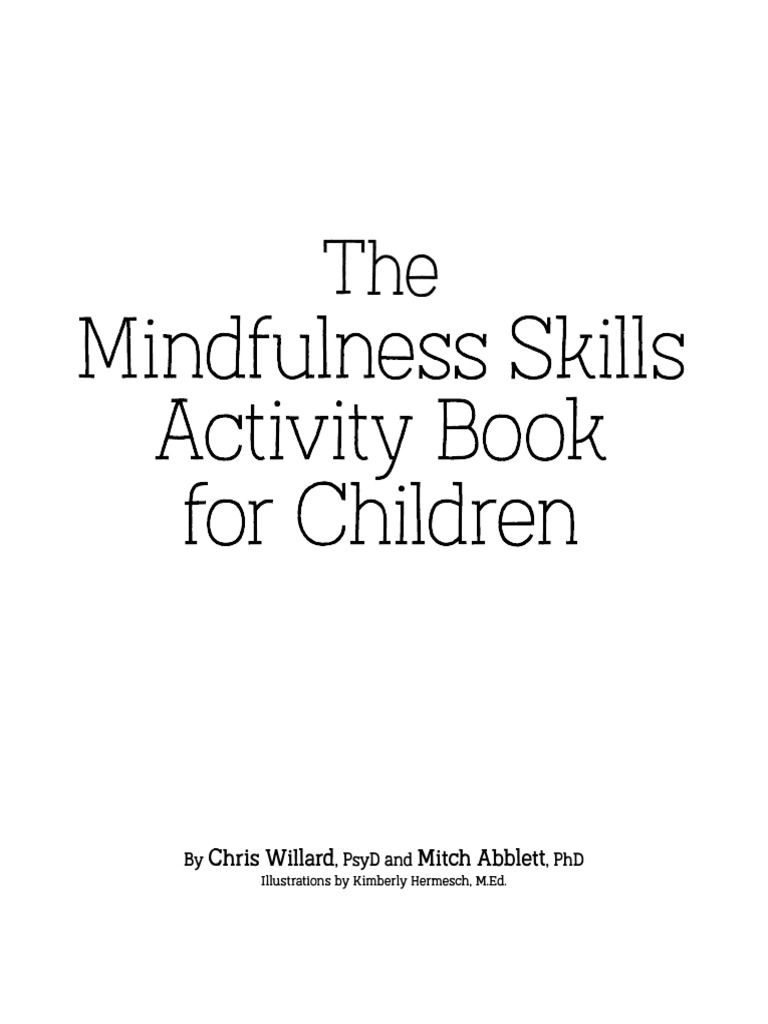 Mindfulness Skills Activity Boook Kids | PDF | Mindfulness | Scarecrow (Oz)