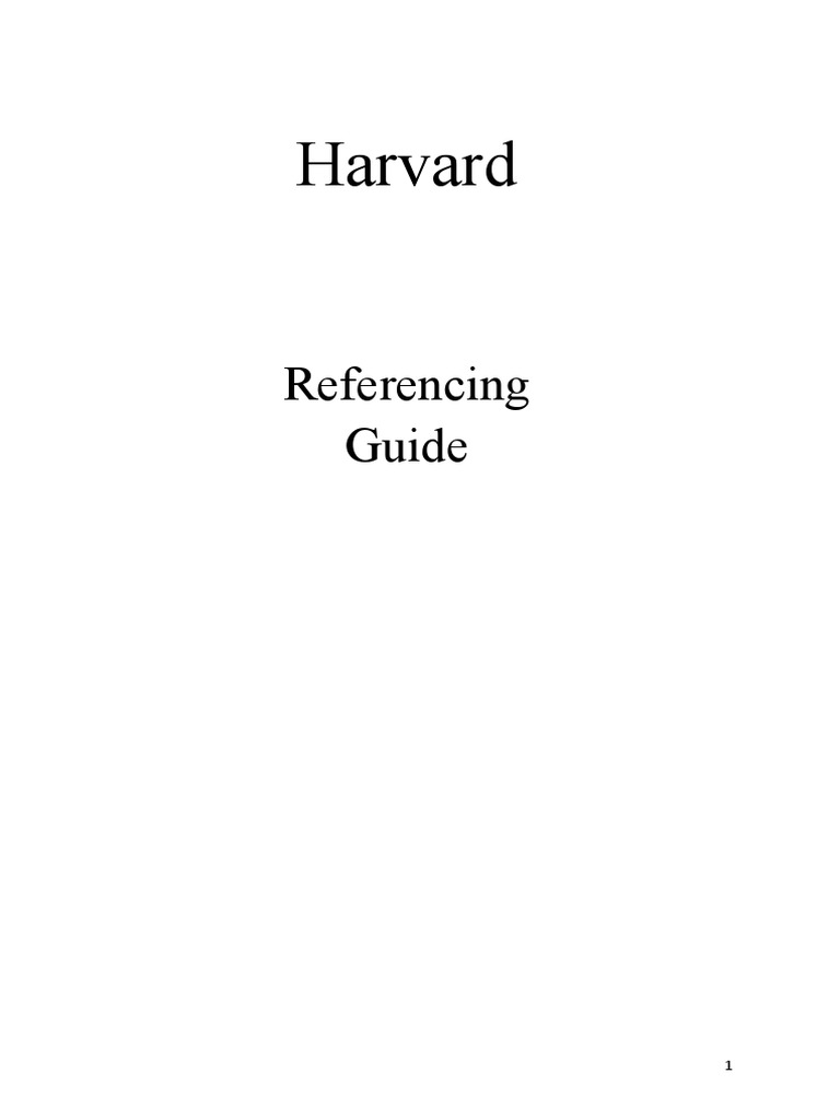 Harvard: Referencing Guide | PDF | Communication | Writing
