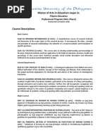 MAED in English Curriculum Overview | PDF