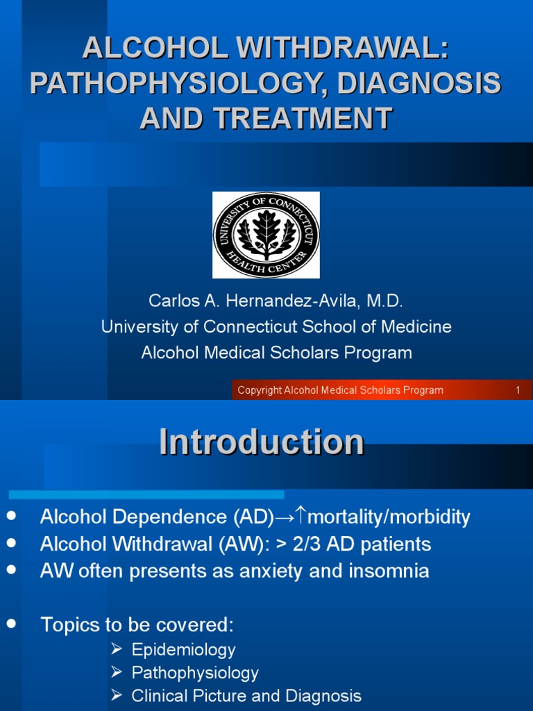 Alcohol Withdrawal: Pathophysiology, Diagnosis and Treatment | PDF ...