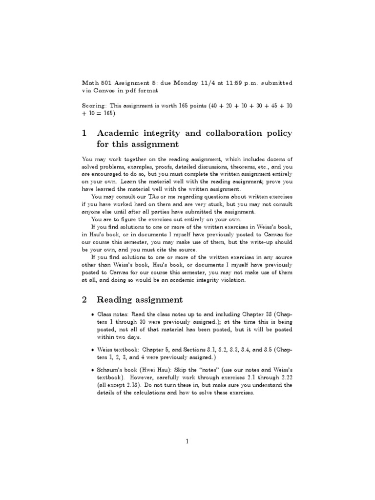 HW5 Solutions PDF | PDF | Poisson Distribution | Teaching Mathematics