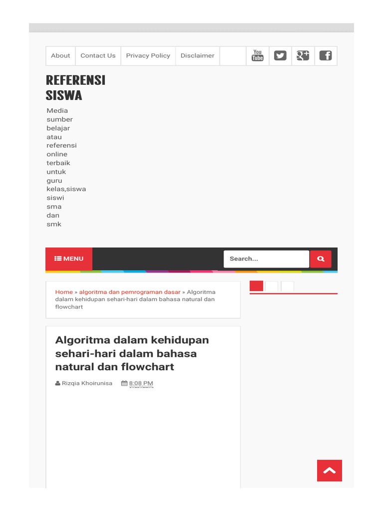 Algoritma Dalam Kehidupan Sehari Hari - HTML | PDF