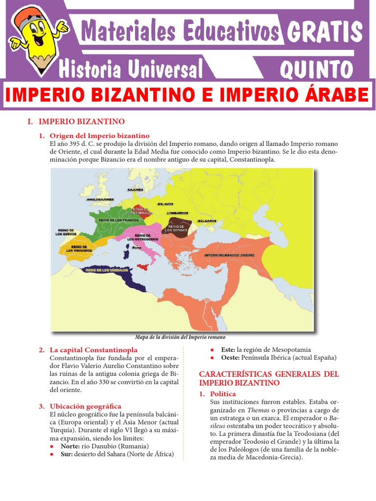 Imperio Bizantino e Imperio Árabe para Quinto Grado de Secundaria | PDF ...