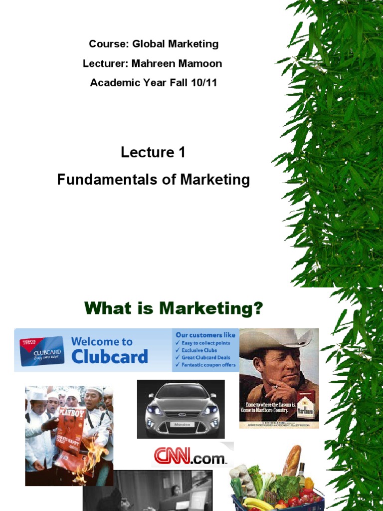Fundamentals of Global Marketing Overview | PDF | Marketing | Market ...