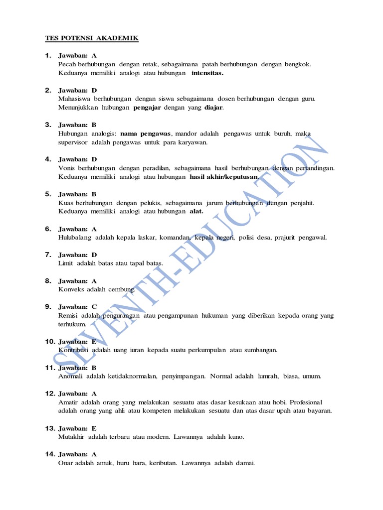 Pembahasan TPS SMC Uns | PDF