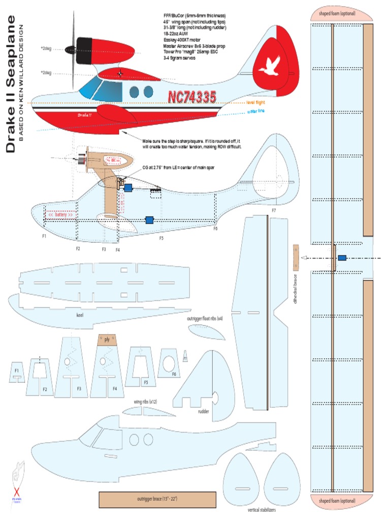 Design and Assembly Instructions for the Drake II Seaplane Model ...