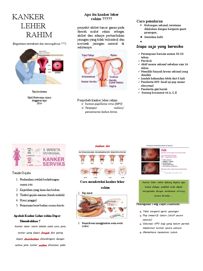 Leaflet Kanker Leher Rahim | PDF