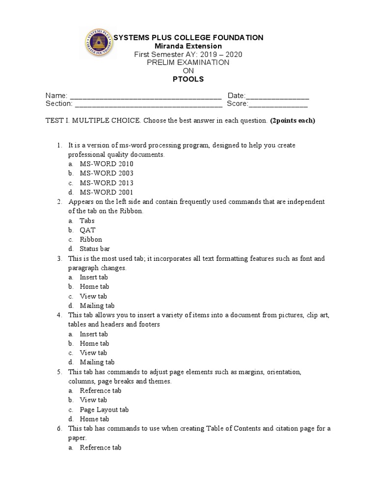 Systems Plus College Foundation Miranda Extension | PDF | Page Layout ...