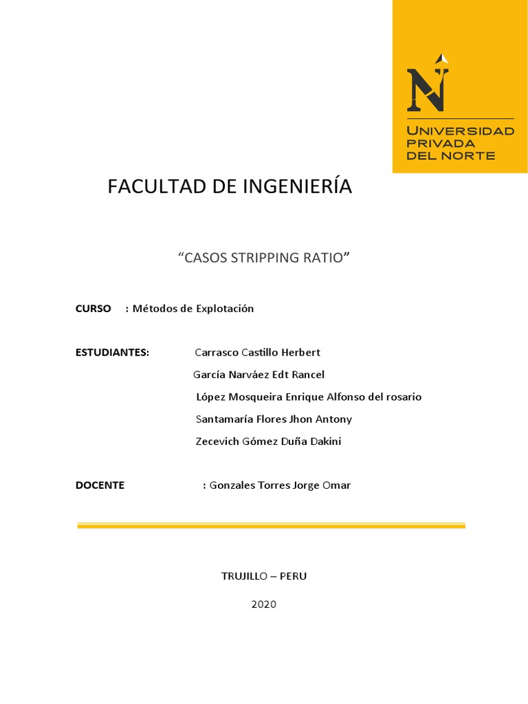 Casos Stripping Ratio | PDF | Minería de superficie | Minerales
