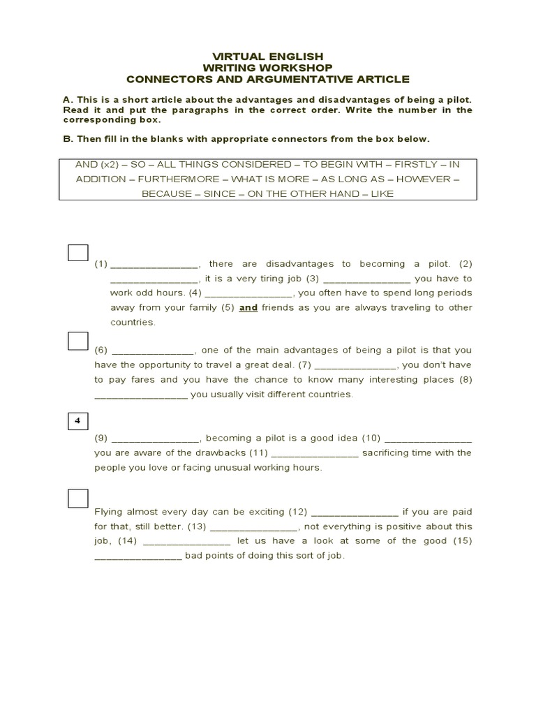 WRITING WORKSHOP (Argumentative Article) | PDF | Computers