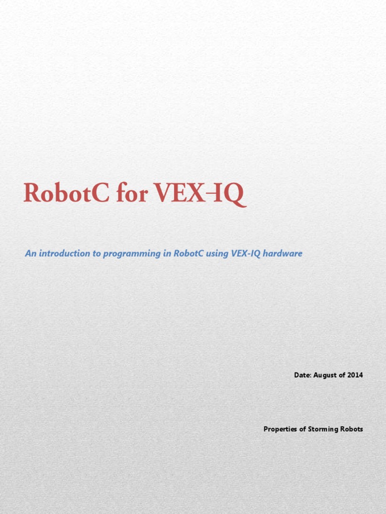 RobotC-VexIQ Packet I | PDF | Control System | Control Theory