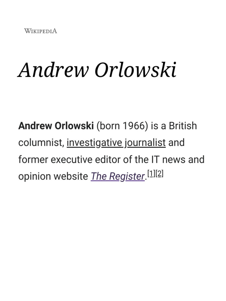 Andrew Orlowski | PDF | Mass Media | Public Sphere