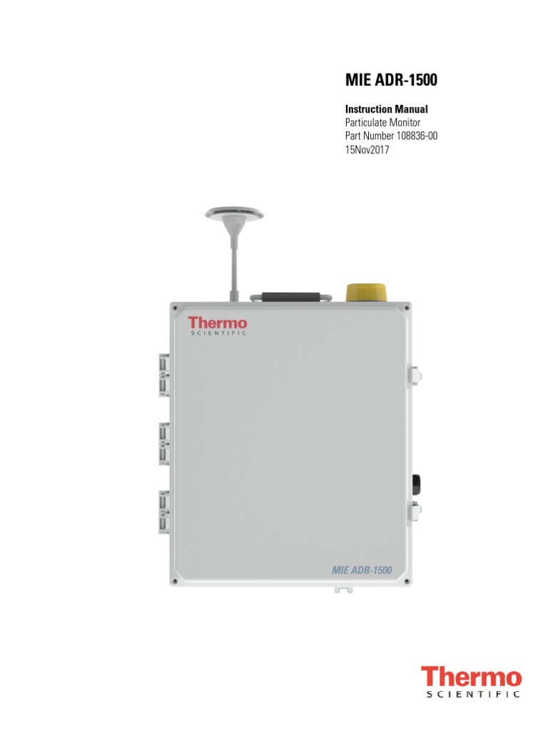 Manual aDR 1500 | PDF | Particulates | Flow Measurement