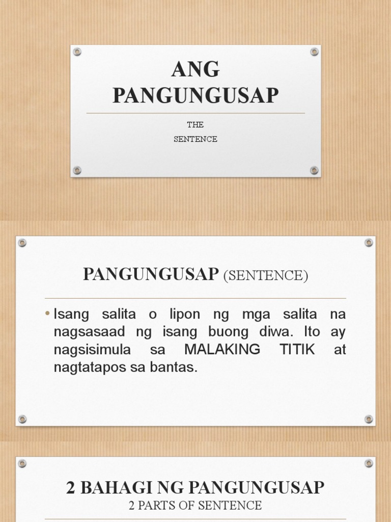 Ang Pangungusap | PDF