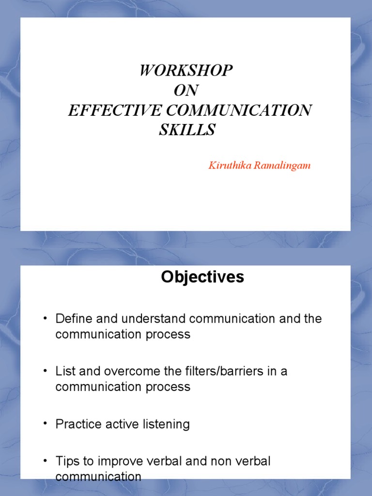 Effective Communication Skills | PDF | Body Language | Communication
