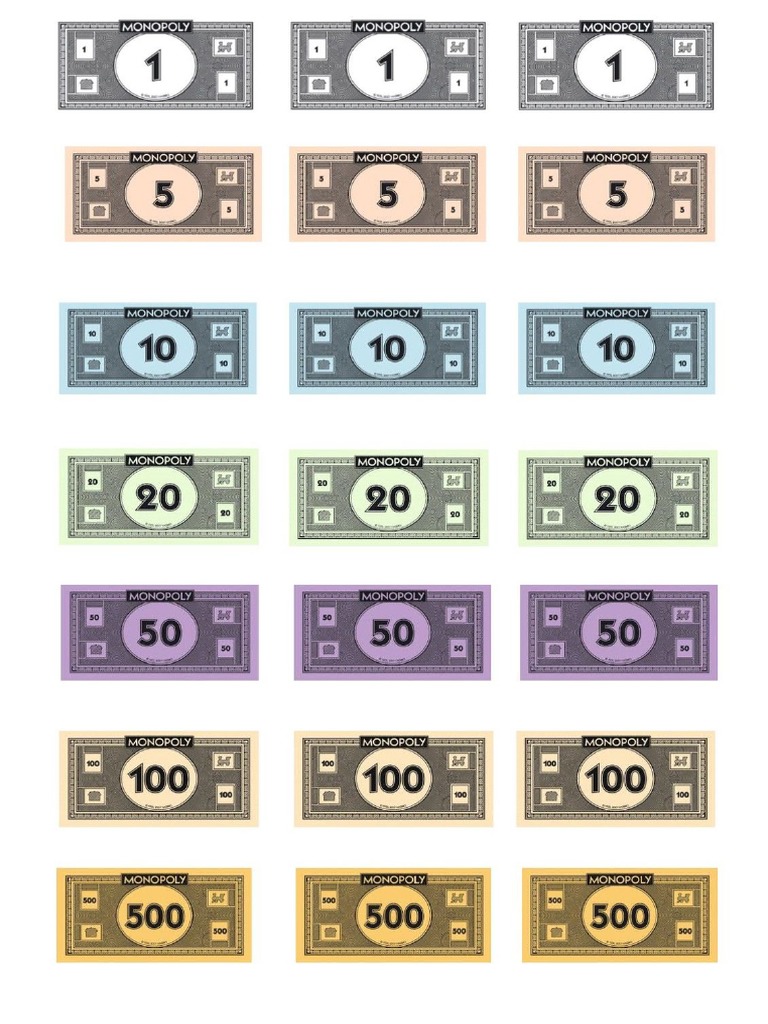 Monopoly Money Template PDF | PDF