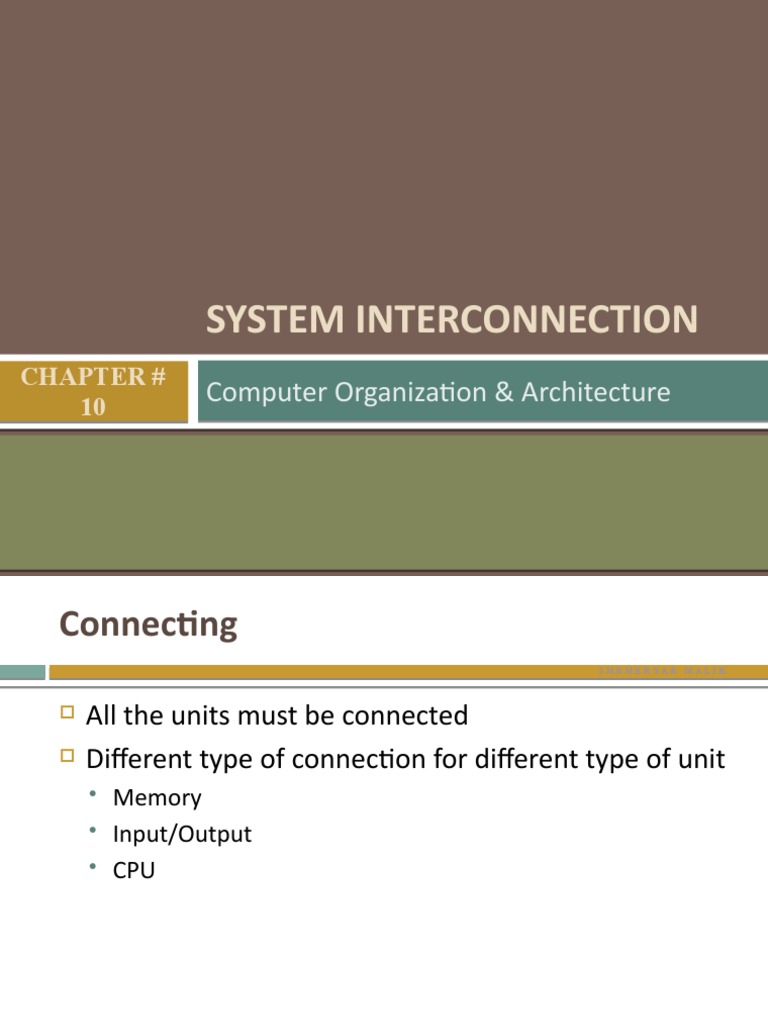 COA - Chapter # 10 | PDF | Input/Output | Central Processing Unit