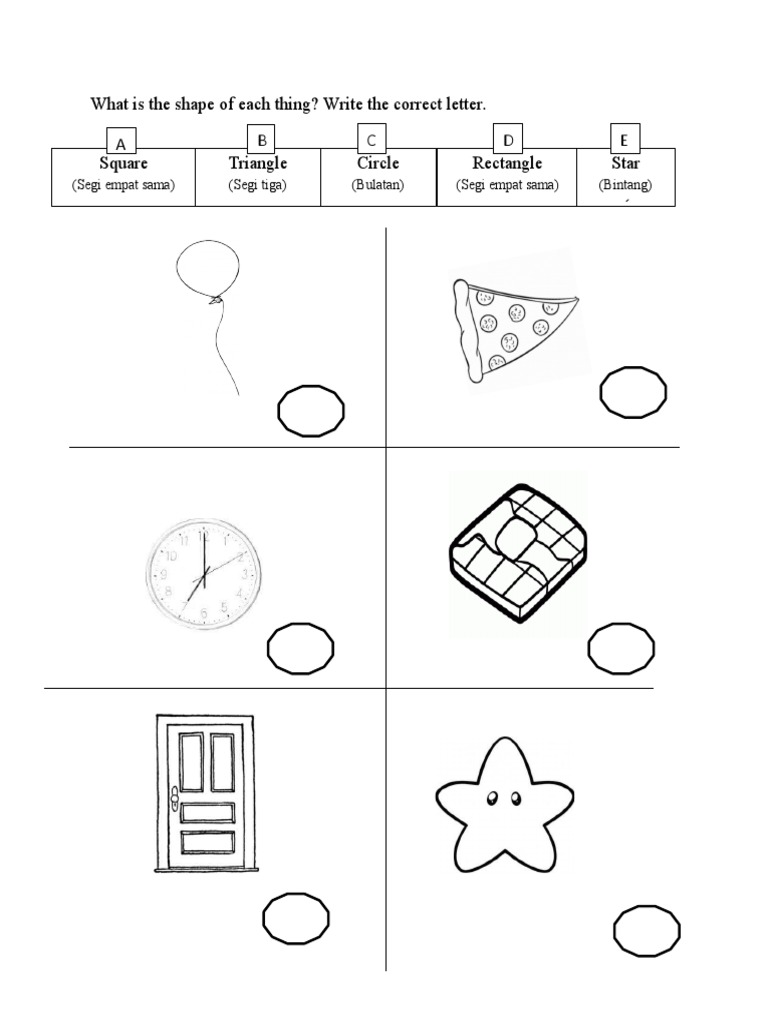 what-is-the-shape-of-each-thing-write-the-correct-letter-e-d-c-b-a