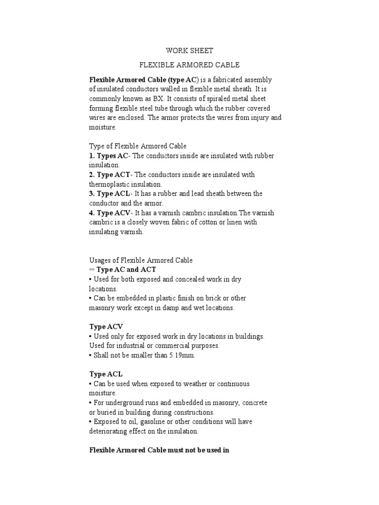 Worksheet Julyw4 | PDF | Electrical Wiring | Building Technology