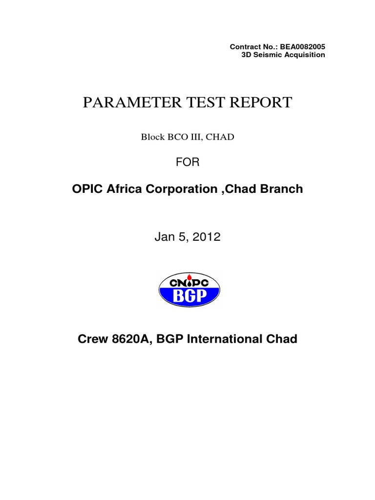 3D Seismic Test Report for OPIC | PDF | Frequency | Bandwidth (Signal ...